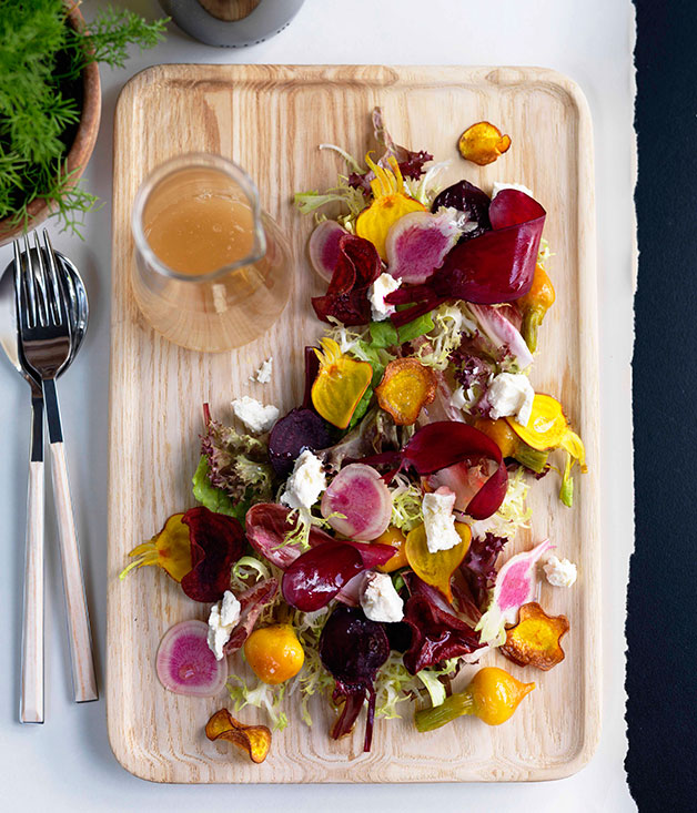 Shannon Bennett: Textures of beetroot with feta | Gourmet Traveller