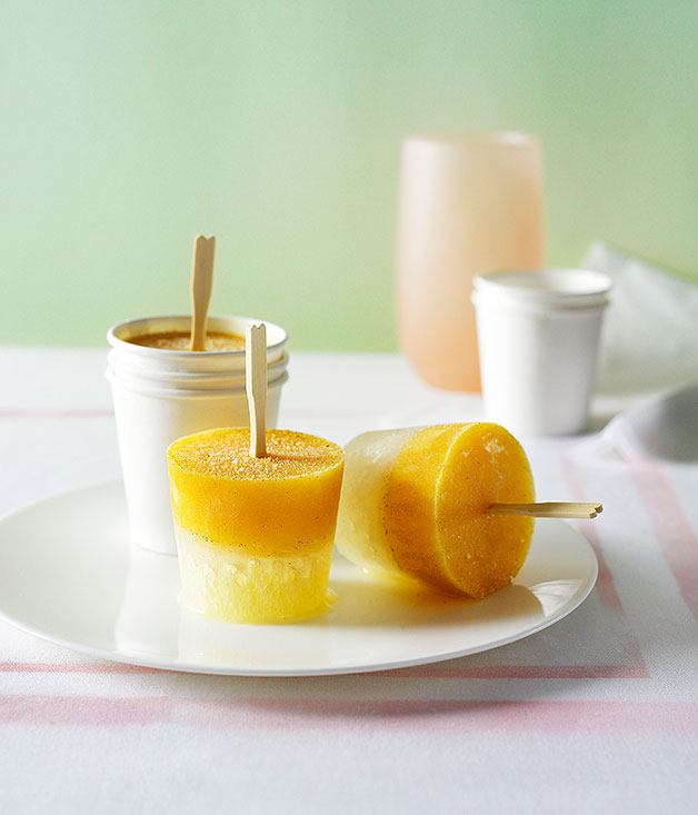 Lemonade and passionfruit icy poles | Gourmet Traveller