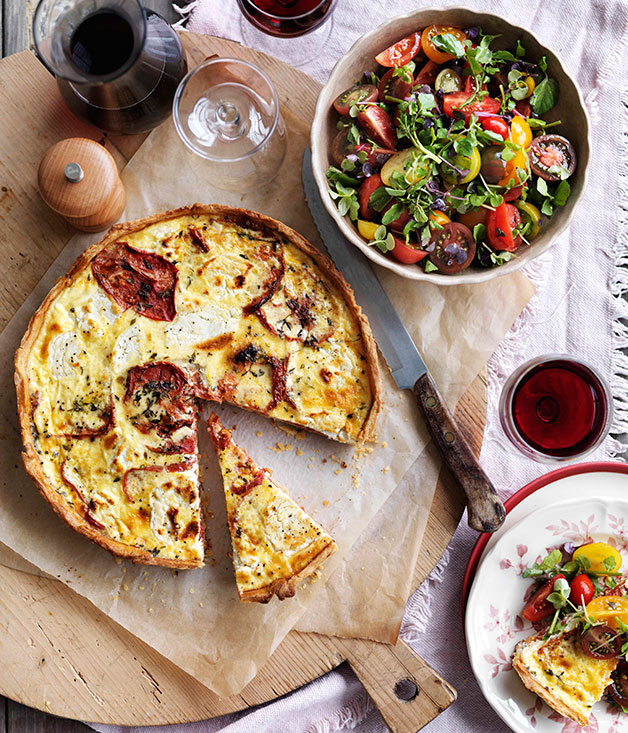 Roast heirloom tomato and goat’s curd tart | Gourmet Traveller
