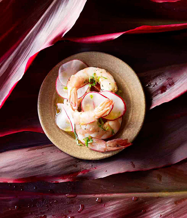 Jasmine-scented steamed prawns recipe, Peter Kuruvita | Gourmet Traveller