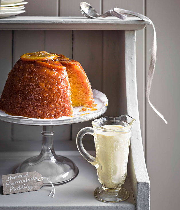 Steamed marmalade pudding with thick English custard | Gourmet Traveller