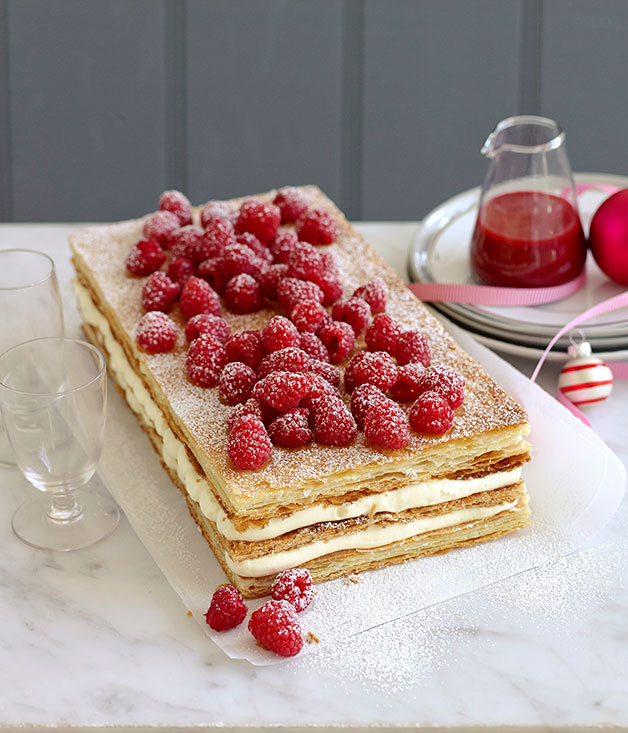 Raspberry millefeuille recipe | Millefeuille recipe | Gourmet Traveller