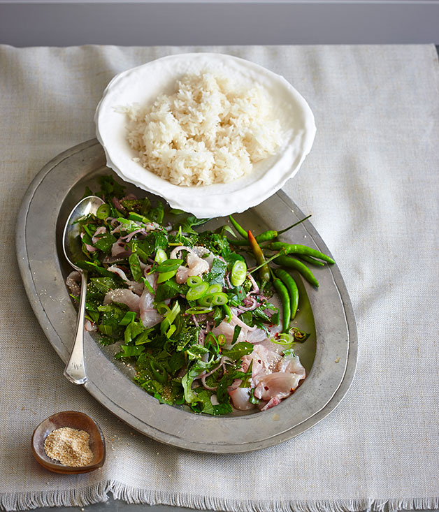 Thai-style raw kingfish salad recipe | Fast salad recipe | Gourmet ...