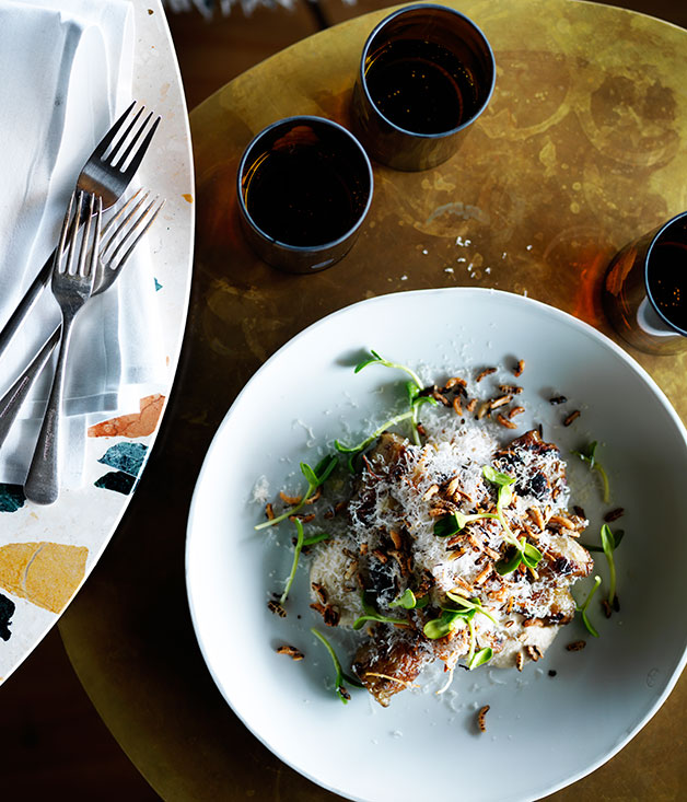 Celeriac, Jerusalem artichokes, puffed rice and parmesan recipe, Sean ...