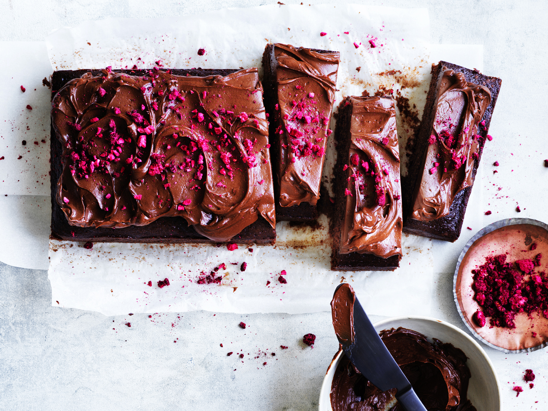 Chocolate and buttermilk slab cake recipe | Gourmet Traveller