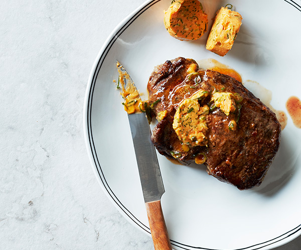 Grilled steak with gochujang butter recipe | Gourmet Traveller