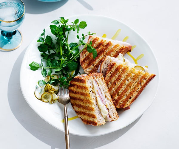 Ham and cheese toasties recipe with pickled cucumber | Gourmet Traveller