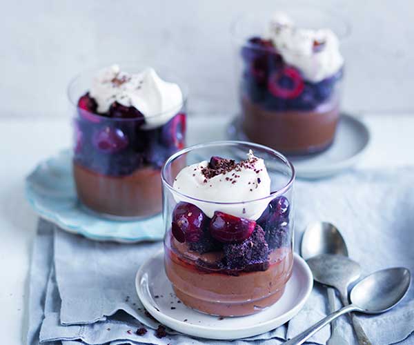 Dark chocolate cherry trifle recipe | Gourmet Traveller