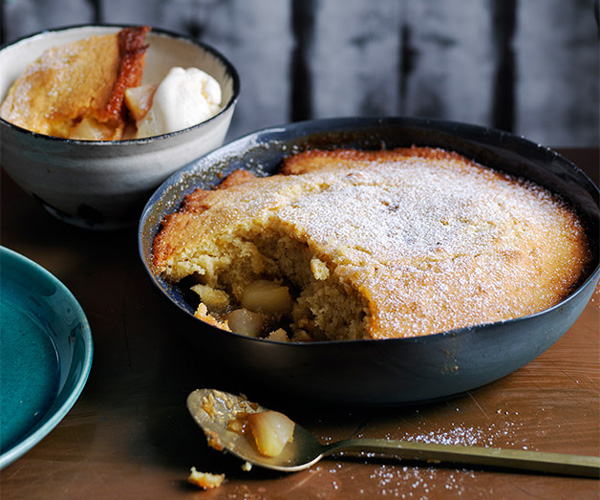 Pear, honey and ginger pudding recipe | Gourmet Traveller