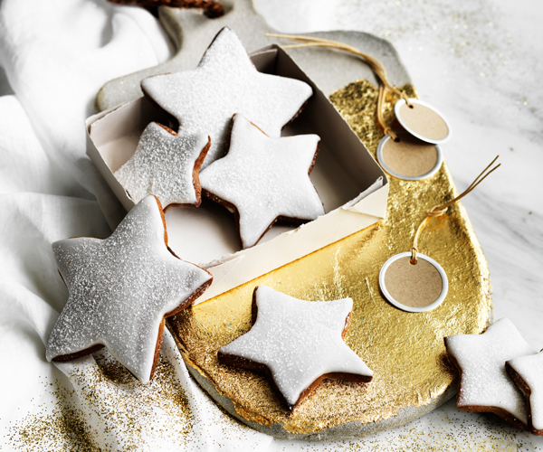 Gingerbread stars with buttermilk icing recipe | Gourmet Traveller