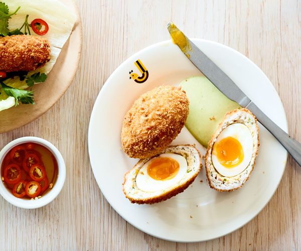 Chicken Scotch eggs recipe with tarragon mayonnaise by JoyBird ...