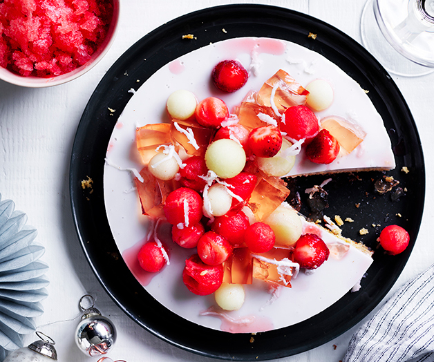 Coconut-muscovado cake with moscato and watermelon recipe | Gourmet ...