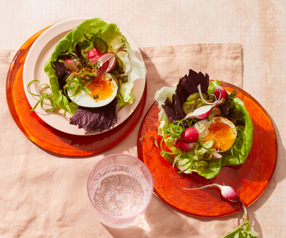 Japanese egg cups with miso dressing recipe