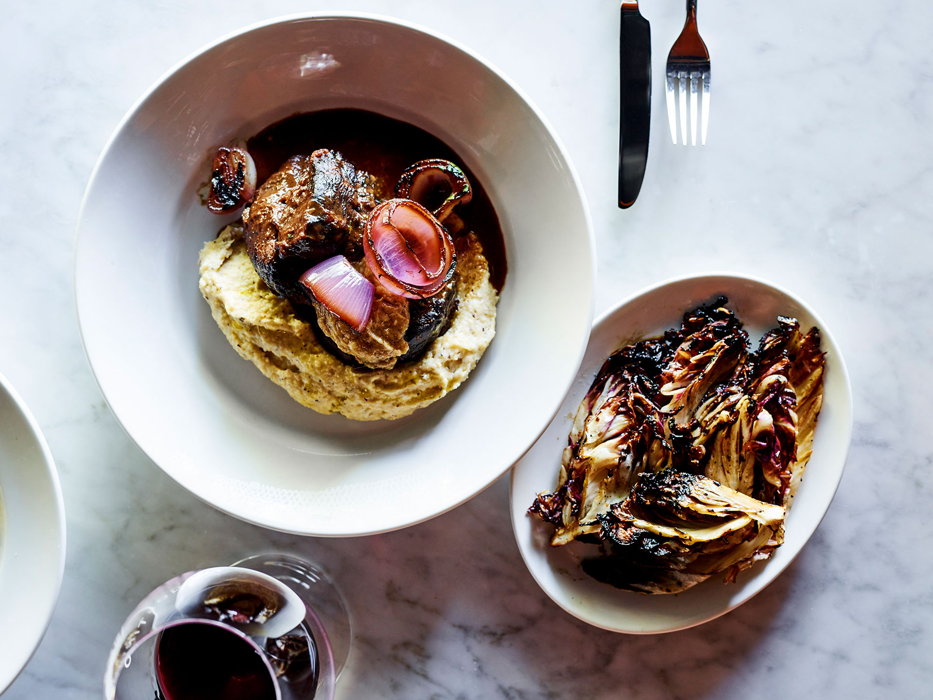 Braised beef shin recipe with red wine and bagna cauda | Gourmet Traveller