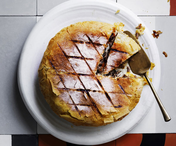 Duck pie recipe with pomegranate and walnuts by Greg Malouf | Gourmet ...