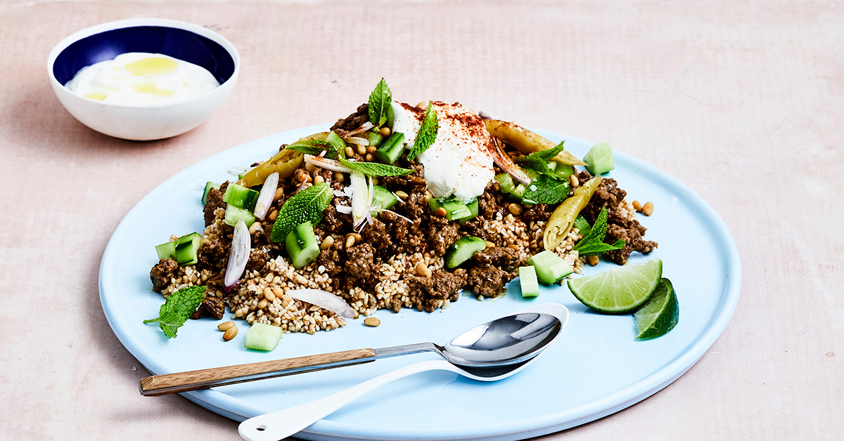 Burghul with spiced lamb recipe | Gourmet Traveller