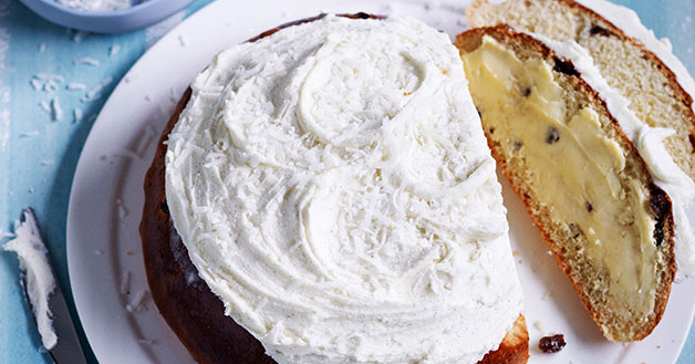 Boston bun recipe with vanilla-coconut frosting | Gourmet Traveller