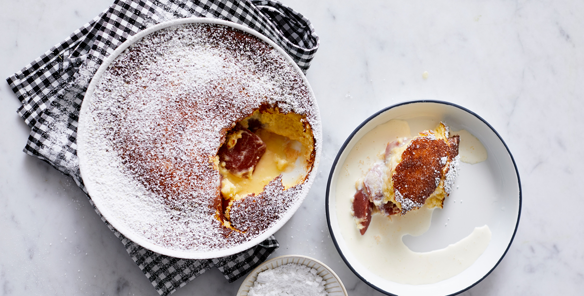 Quince lemon pudding recipe by Jaclyn Koludrovic | Gourmet Traveller